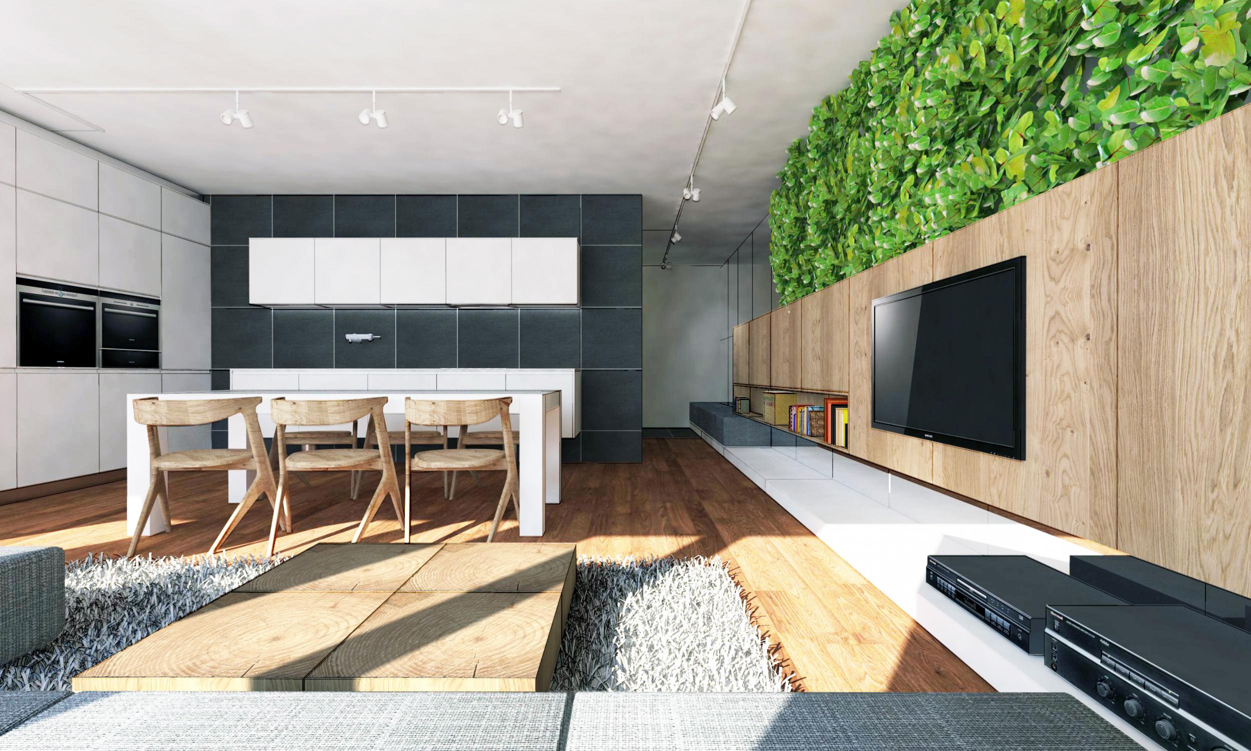 Zariadenie obývačky s kuchyňou a jedálňou, Tarjanne, Bratislava | RULES ...